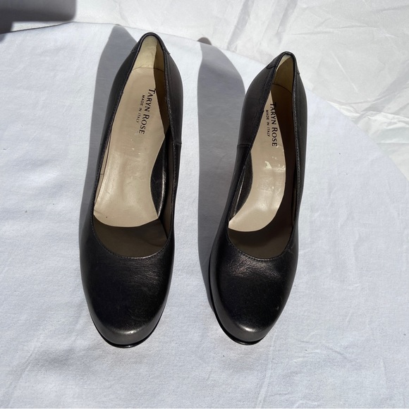 Taryn Rose | Shoes | Taryn Rose Pumps Made In Italy With Round Toe Gun Metal Grey Wood Heel ...